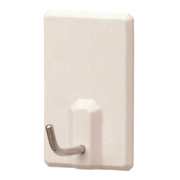 【品番】C-200-60-IV【商品名】eフックD形【サイズ】60×33×38mm【仕上】アイボリー【材質】ＡＢＳ＋ステンレス【主な取り付け場所】金属塗装面タイル・ガラス・ステンレス柱・板壁・化粧合板【特徴】簡単にはがせる粘着タイプポイント...