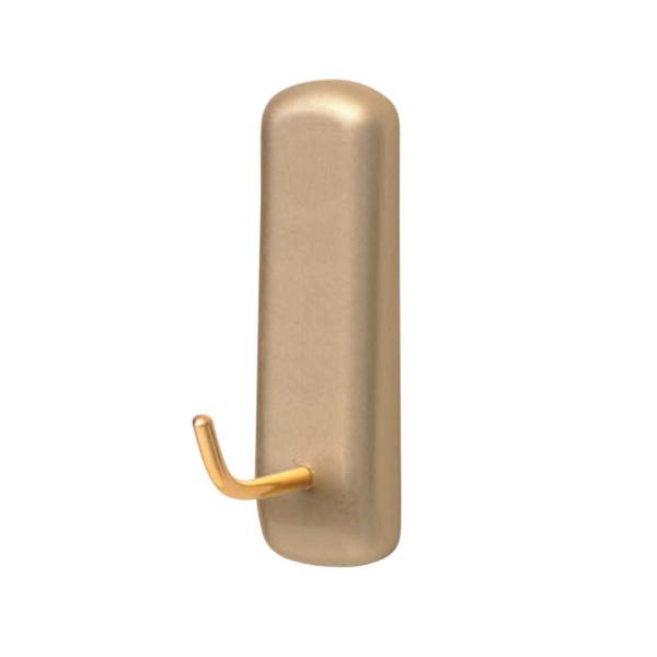【品番】C-30T-L-PEGO【商品名】ピアノフック【サイズ】67×36×20mm【仕上】パールゴールド【材質】ＡＢＳ＋ステンレス【主な取り付け場所】金属塗装面タイル・ガラス・ステンレス柱・板壁・化粧合板【特徴】簡単にはがせる粘着タイプポ...