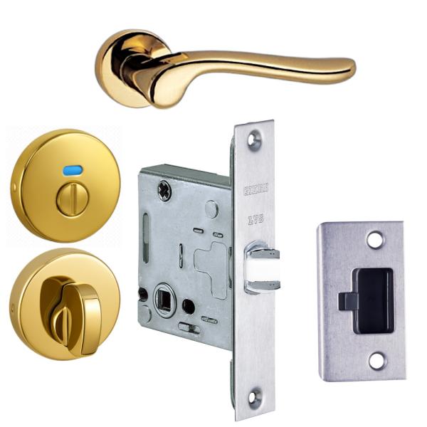 材質アルミ合金表面仕上メッキ＋クリアー仕上仕上鏡面ゴールド(ニッケルとサテンゴールドもあります)バックセット51mm扉厚対応28-40mmポイント利用・expoint01