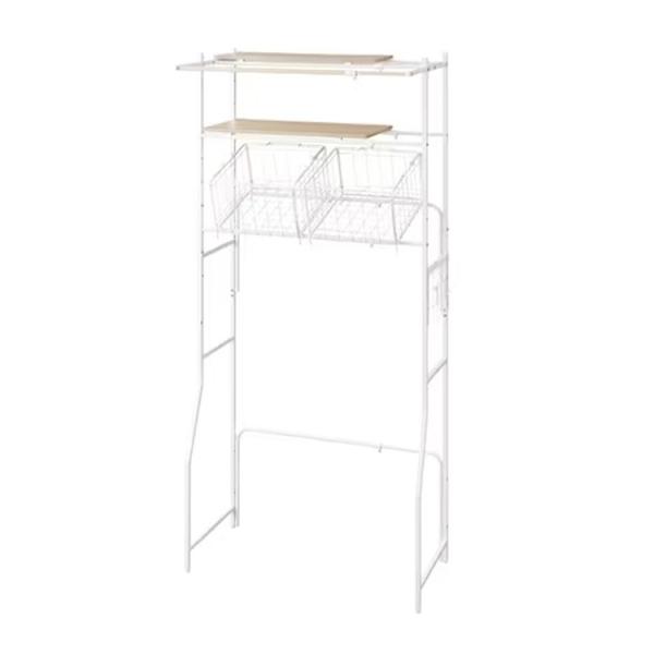 ブランド名アイリスオーヤマ品番BSSL-860R商品名バスケット付き伸縮スタイルランドリーラック商品サイズ（mm）幅695〜890×奥行505×高さ1,805 ※メッシュパネル含まず重量11.8kg耐荷重（約）全体27kg、棚板（大）10k...