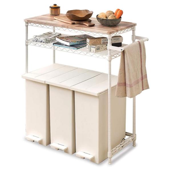 ブランド名アイリスオーヤマ品番CMM-PRL7590商品名カラーメタルラック ペール上ラック ロータイプ商品サイズ（mm）幅760×奥行360×高さ900 ※アジャスター取付時耐荷重（約）全体80kg、木天板30kg、棚板50kg、サイドハ...