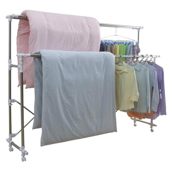 ブランド名アイリスオーヤマ品番H-FTM2100商品名ふとんも干せる多機能物干し商品サイズ（mm）幅1200〜2100×奥行530×高さ1160〜1610収納時サイズ（約）530×80×1310mm耐荷重（約）全体40kg、竿1本あたり10...