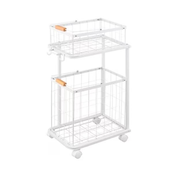 ブランド名アイリスオーヤマ品番LBW-452商品名ランドリーバスケットワゴン2段商品サイズ（cm）幅約31.9×奥行約45×高さ約77.4重量5.1kg耐荷重（約）全体10.6kg、バスケット（小）3kg、バスケット（大）6kg、フック1個...