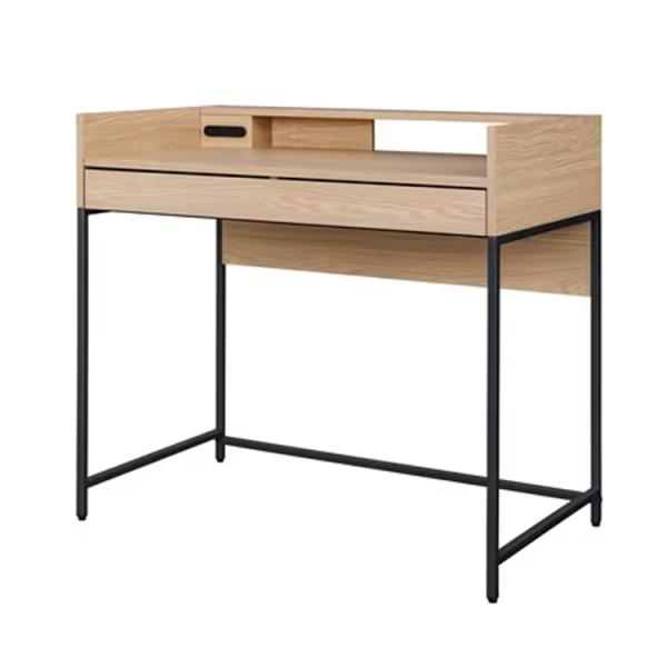 ブランド名アイリスオーヤマ品番LVD-890商品名リビングデスク商品サイズ(mm)幅890×奥行502×高さ812重量19.2kg耐荷重(約)全体46kg、天板40kg、上部棚2kg、引き出し1個あたり2kg天板サイズ(約)858×500m...