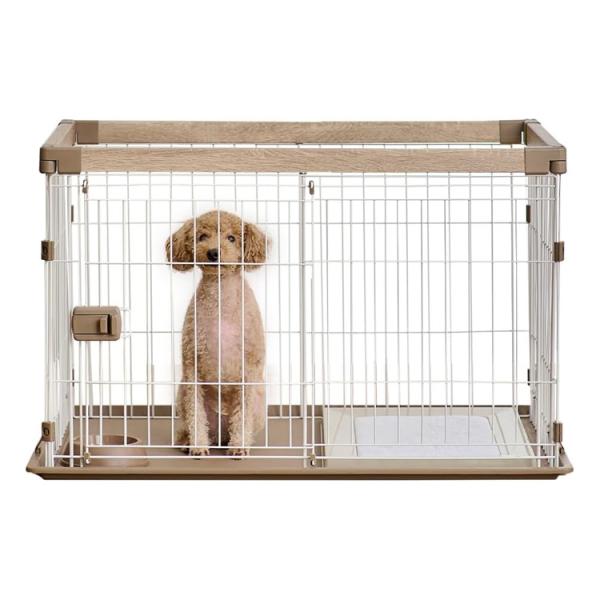 ブランド名アイリスオーヤマ品番SWS-900商品名ウッディシステムサークル商品サイズ（cm）幅約90.6×奥行約61.8×高さ約55重量約7.9kg適合種（目安）小型犬、中型犬入口サイズ（約）360×445mm商品内寸（約）834×534m...