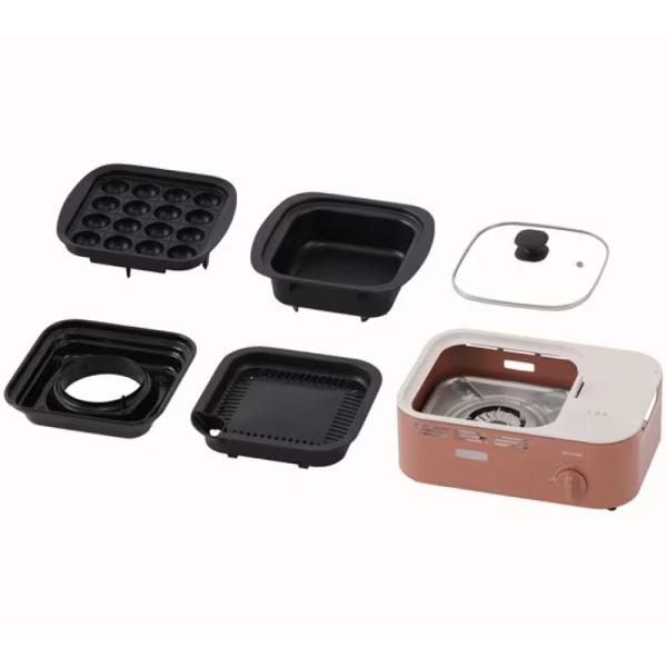 ブランド名アイリスオーヤマ品番IGC-GYNT1-A/IGC-GYNT1-T商品名減煙焼肉マルチカセットコンロ主要素材スチール、ABS、アルミニウム（プレート）商品サイズ（幅×奥行×高さmm ・kg ）340×262×159・3.1※グリル...