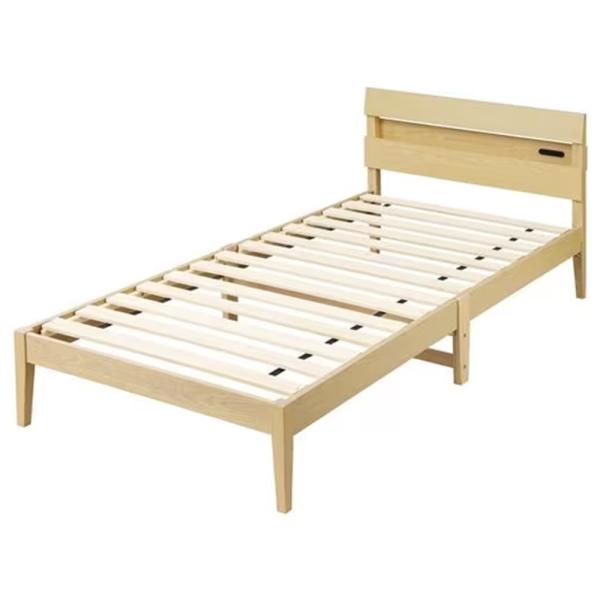 主要素材パーティクルボード（UV塗装）、ラバーウッド、積層材、金属（鋼）商品サイズ(約mm)幅：996 / 奥行：2,071 / 高さ：794商品重量(約kg)幅：1200 / 奥行：1950 / 高さ：230推奨マットレスサイズ（約）97...