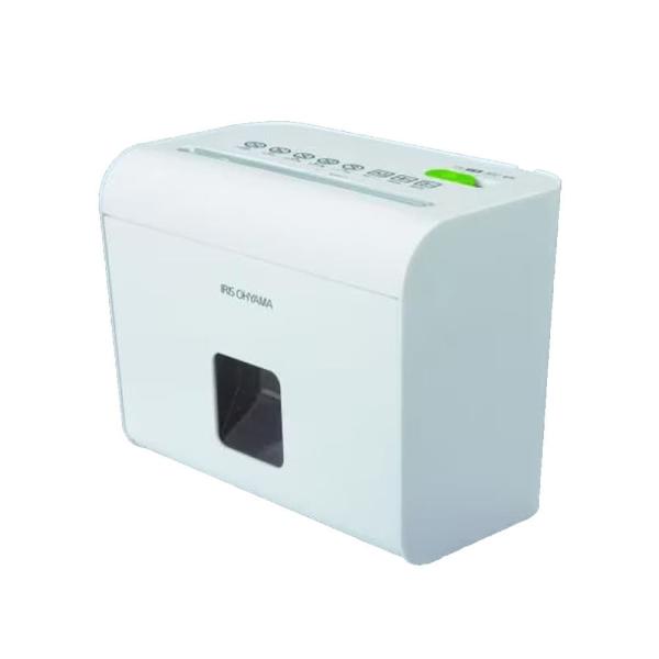 商品サイズ（cm）幅約26×奥行約16×高さ約20.5重量約3.2kg材質ABS樹脂、スチール定格裁断枚数A5コピー用紙4枚電源AC100V（50／60Hz）定格消費電力120W投入幅約160mmカットサイズクロスカット約2×11mm細断速...