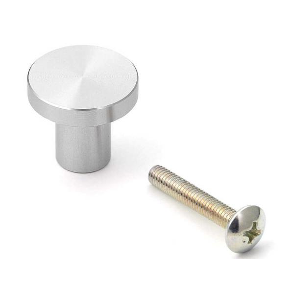 【品番】 EXSEL20 【材料】 アルミニウム合金 【仕上】 ステンレス調アルマイト処理 【d1 [mm]】 20 【d2 [mm]】 10 【H [mm]】 18 【T [mm]】 4 【質量 [g]】 5 【付属品】 十字穴付トラス小...