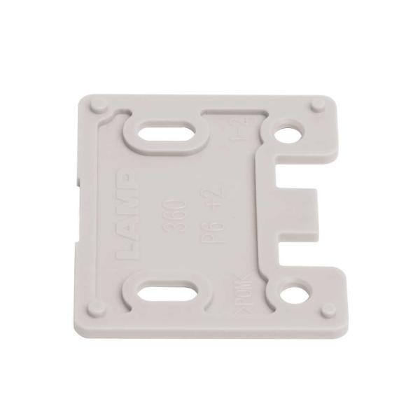 【品番】360-DP2-P6-NA【商品名】オリンピア スライド丁番  【サイズ】【色】グレー【材質】ポリアセタール【仕様】●アウトセットの吊り元側のかぶせ量を2mm（2枚重ねの場合4mm）少なくできます。●インセットの吊り元側のすき間を2...