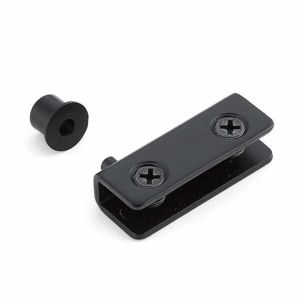 【品番】GPH-40L-G【商品名】軸吊ガラス丁番【サイズ】【仕上/色】ブラック【材質】鋼【仕様】●シンプルなガラス加工不要の軸吊ガラス丁番です。●扉上部にはA（軸長さ）=9 mmのGPH-41Hを、下部にはA=4 mmのGPH-40の使用...