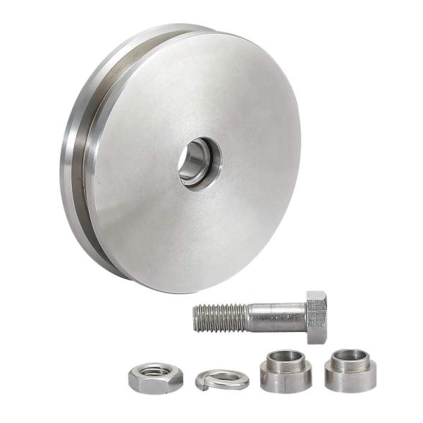 【品番】JS310-75V【商品名】ステンレス鋼製重量用戸車 JS310型【仕様】V型【特長】●JS300型の枠無しタイプです。●ベアリングはラバーシール（密閉防塵式）を使用し、耐水性に優れています。●屋外で使用できます。●車輪径φ150以...
