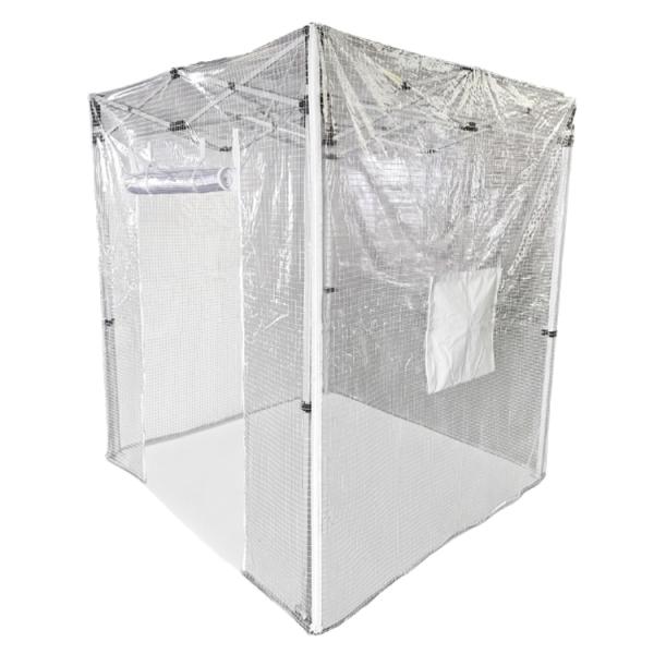 ブランド名TOSO商品名ビニールブースサイズ180×180cm製品高さ（伸縮）190cm・200cm・208cmブース内高さ（伸縮）166cm・174cm・182cm収納サイズ24×24×127cm重量24kg