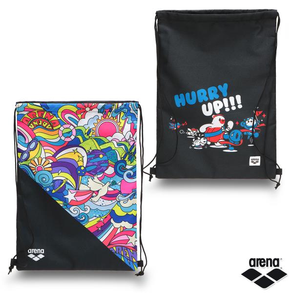 アリーナ ナップサック マルチバッグ ジムバッグ スイムバッグ スイミングバッグ ランドリーバッグ 着替え入れ キッズ 子供 小学生■カラーBKBK BKWH■サイズ   W約37cm×H約53cm ■素材ポリエステル