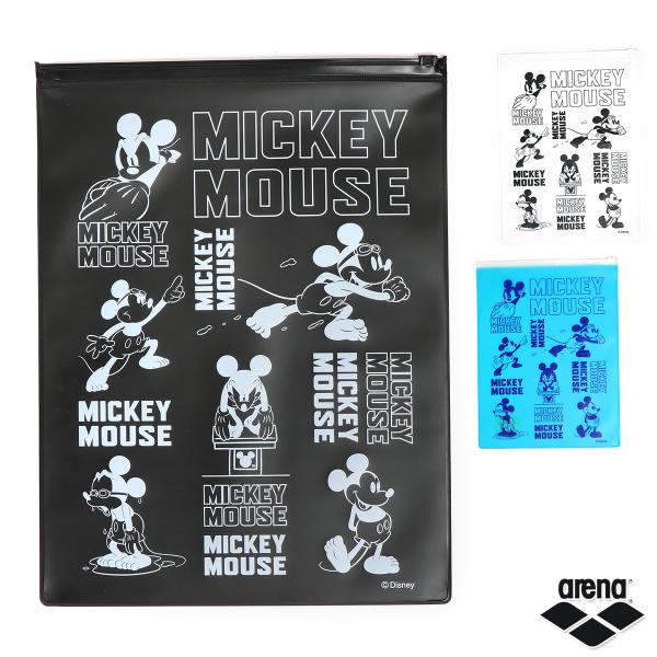 アリーナ 防水ケース ウォータープルーフ 防水ポーチ スイムバッグ プールバッグ 水泳 ディズニー ミッキーマウス キッズ 子供 arena■カラーBLK BLU WHT■サイズ   W約25cm×H約33cm ■素材オレフィン