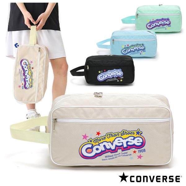 コンバース シューズバッグ シューズケース スパイクケース バスケットボール 部活 撥水 キッズ 小学生 中学生■カラー1200-アイボリー 1900-ブラック 2100-パステルブルー 4100-パステルグリーン■サイズ   W約17cm...