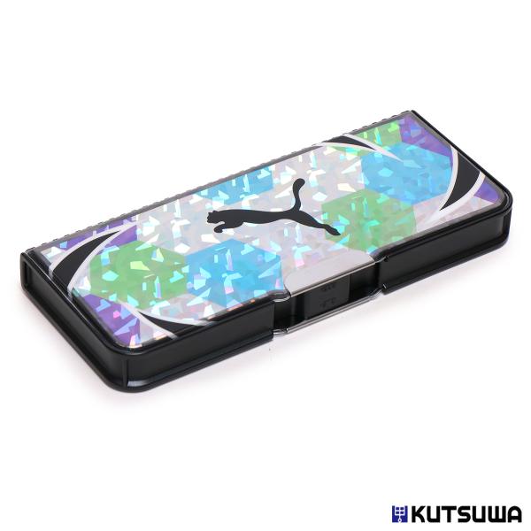 クツワ プーマ 筆箱 ペンケース ハードタイプ 小学生 キッズ 子供 2ドア マグネット ピッタントン ホログラム■カラーK■サイズ   W約22.3cm×H約9.4cm×D約2.6cm ■素材(表紙)オレフィン系シート、(成形皿)HIPS...