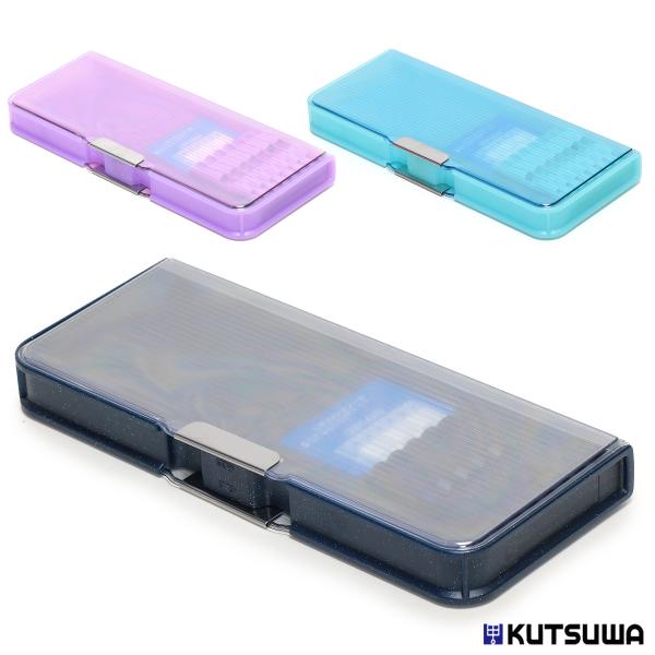 クツワ 筆箱 ペンケース ハードタイプ 小学生 キッズ 子供 ピッタントン 2ドア マグネット プラスチック■カラーMT-ミント NB-ネイビー PU-パープル■サイズ   W約22.3cm×H約9.4cm×D約2.5cm ■素材(表紙)P...