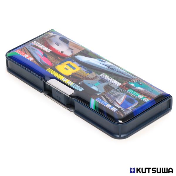 クツワ 筆箱 ペンケース 新幹線 ハードタイプ 小学生 キッズ 子供 2ドア マグネット■カラーSF029■サイズ   W約22.3cm×H約9.4cm×D約2.4cm ■素材(表紙)PVC、(成形皿)HIPS、(鉛筆ホルダー)PE