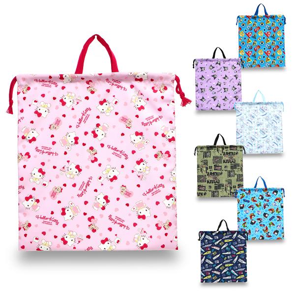 高波クリエイト キャラクター 巾着 体操着入れ 着替え入れ ランドリーバッグ キッズ 子供 園児 小学生 通園 通学■カラー120417-ハローキティ 120455-シナモンロール 120462-クロミ 120479-きかんしゃトーマス 1...