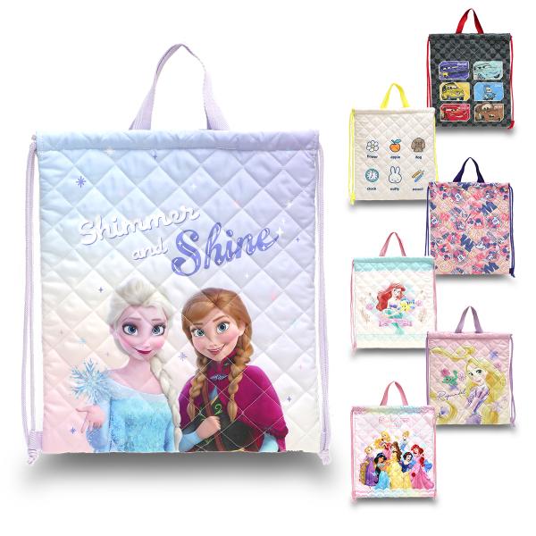 ディズニー ナップサック キルト 着替え入れ ランドリーバッグ アナ雪 ラプンツェル ミッフィー アリエル キッズ 子供 園児 通園バッグ 小学生 女子■カラーBN2157IV3-アイボリー D7237PN1-ピンク D7247PN0-ピン...