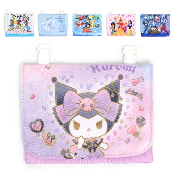 キャラクター ポーチ ポシェット ハンカチ入れ マスク入れ ティッシュ入れ クリップポケット キッズ 子供 園児 幼児■カラー128734-クロミ 128741-シナモロール 128758-ウルトラヒーローズ 128789-バウ・パトロール...
