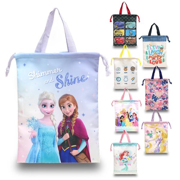 ディズニー アートウエルド キャラクター 巾着 シューズバッグ 上履き入れ 運動靴入れ 小物入れ キッズ 子供 園児 小学生 通園 通学■カラーBN2155IV9-アイボリー D7235PN7-ピンク D7245PN6-ピンク D7255I...