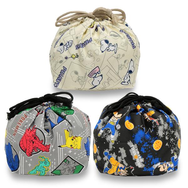 ■カラーHPKF890-ポケットモンスターHDB5890-ドラゴンボールDAIMAHPN6890-PEANUTS■サイズ   W約14.5cm×H約17cm×D約12cm ■素材綿100％■内容巾着タイプ：締め紐左右各１ランチ袋 キャラクタ...