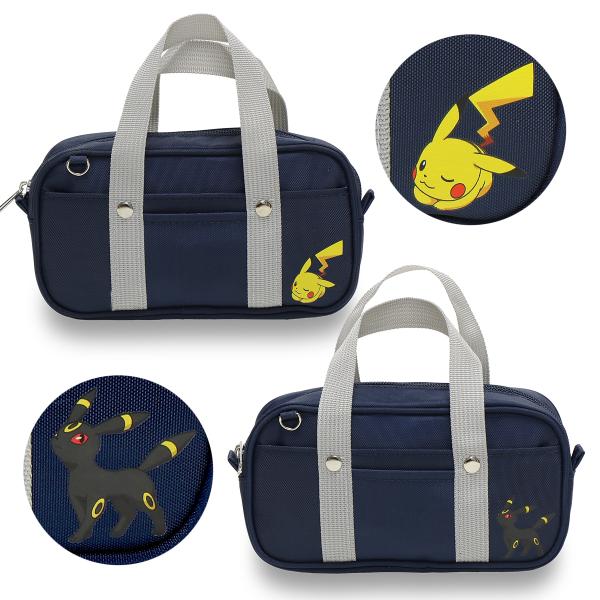 ■カラーCPKE1800-ピカチュウCPKE1802-ブラッキー■サイズ   W約19cm×H約9cm×D約5cm■素材ポリエステル■内容メインポケット×1外側ポケット×2Dカン付きポーチ ポケモン スクールバッグ型 ペンケース ピカチュウ...
