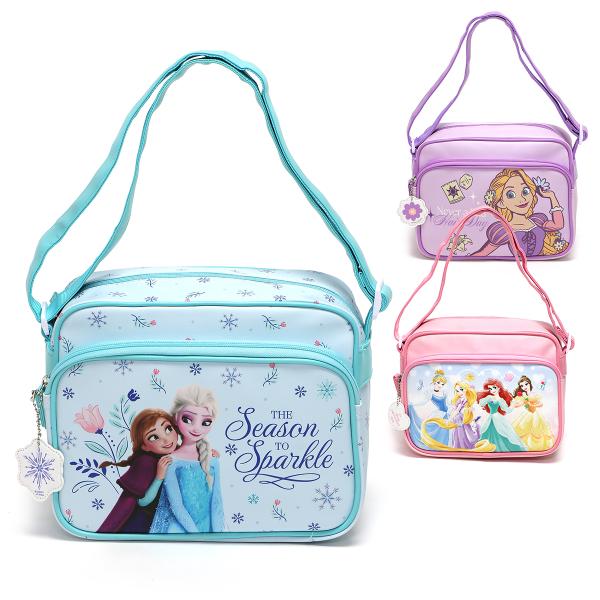 ショルダーバッグ ランチバッグ お弁当入れ ミニ スモール 小さい 通園バッグ キャラクター 合皮 フェイクレザー キッズ 子供 園児 ディズニー プリンセス アナ雪■カラーD6214PN-3-ピンク(プリンセス) D6234LV-6-ラベ...