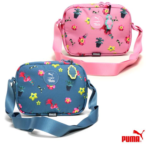 プーマ ショルダーバッグ 斜め掛けバッグ ミニ スモール 小さい トロールズ TROLLS ポシェット ポーチ キッズ 子供 園児■カラー01-モーブドアウト 02-ブルーホライゾン■サイズ   W約19.5cm×H約14.5cm×D約6c...