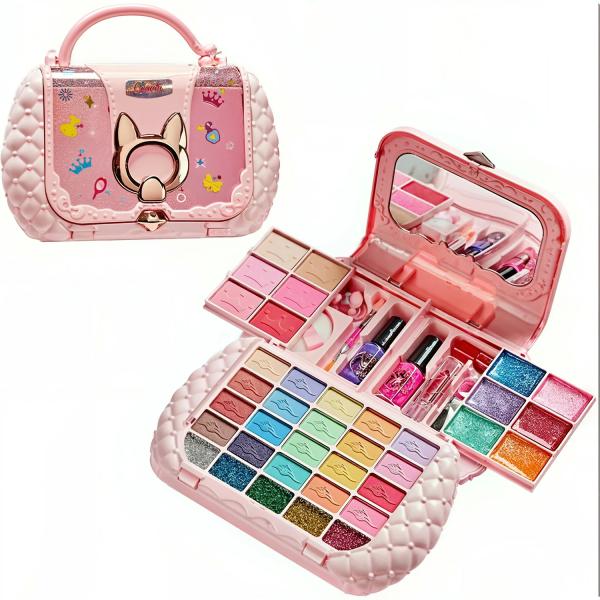 特徴：【安全で洗える水溶性化粧品】水溶性の処方で作られており、水で簡単に洗い流せます。お肌に優しく、アレルギー反応の心配が少ないため、初めてメイクに触れるお子様に最適です。【親子で楽しむままごと遊び】親子のコミュニケーションを深める素晴らし...