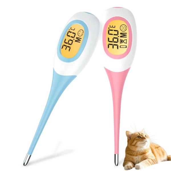 【先端やわらか仕様で安全】測定部は曲がる素材を使用した「フレキシブル測定部」、直腸にフィットして正しい測定ができます。直角に当たっても曲がるので、不意に動いてしまうペットの体温測定でも安心です。小さくて軽いペットケアに適した機器で、動物病院...