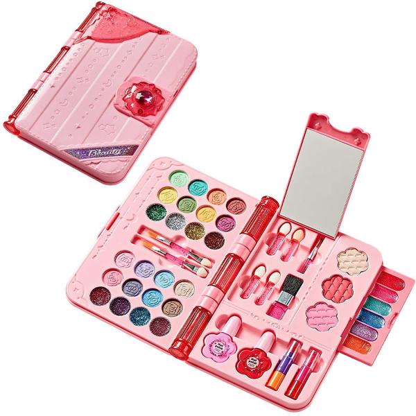 安全な素材を使用した本物のコスメ： 子ども用メイクアップセットは、安全で高品質の素材を使用しており、洗えて、無毒。水性で肌に優しい素材です。お子様が安全に遊べます。本物の子ども用メイクアップキット： 小さな女の子がドレスアップするためにデザ...