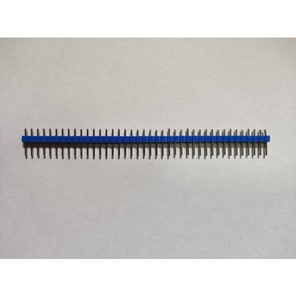 ピンヘッダ　青　１×４０　（４０Pin）　１０個セット2.54mmピッチタイプです。シングルインラインタイプ(1列タイプ)。ニッパなどでカットすれば任意の長さにして使用できます。ピン長さ(端から端まで)は約11.6mmです。・種類：ピンヘッ...