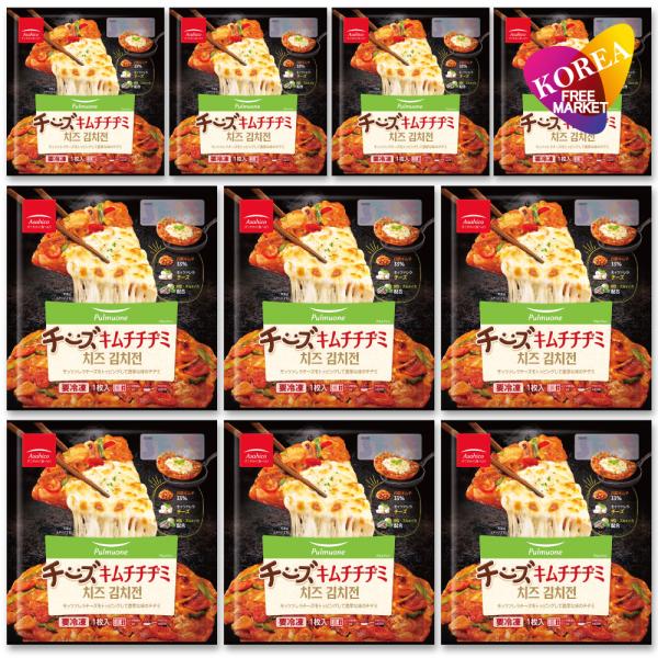 モッツァレラチーズがのった! チーズキムチチヂミモッツァレラチーズをトッピングして濃厚な味を楽しめます。白菜キムチの配合率33％でシャキシャキ食感が特徴です。広蔵市場（クァンジャンシジャン）で大人気のチヂミを再現し、厚くて食べ応えがあります...