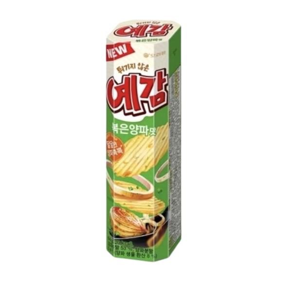 オリオンイェガム 炒めオニオン味 64g名称   スナック菓子原材料名   じゃがいも、加工品、でん粉、砂糖、植物油脂、玉ねぎ風味パウダー、コーンパウダー、揚げ玉ねぎ、全粉乳、乳清粉末 乳糖、食塩、フレーク、じゃがいも味パウダー/膨張剤、p...