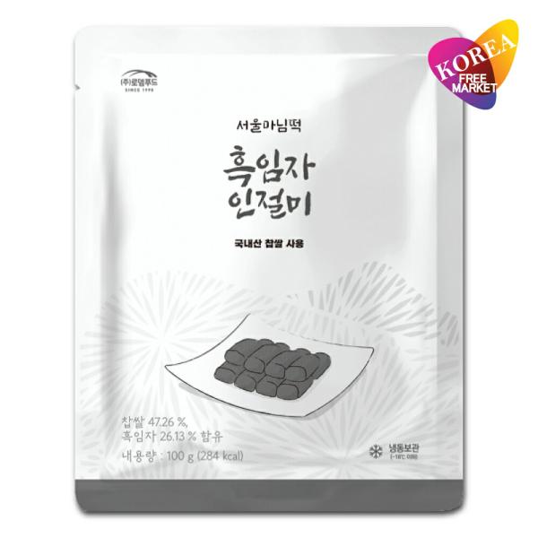 名称 : もち内容量 : 100g(1袋当たり)原材料名 : もち米（韓国産）、黒ごま、砂糖、食塩、でん粉加工品、植物油脂／乳化剤、酵素、（一部にごまを含む）栄養成分表示 100g当たり : エネルギー284kcal、たんばく質6.0g、脂...