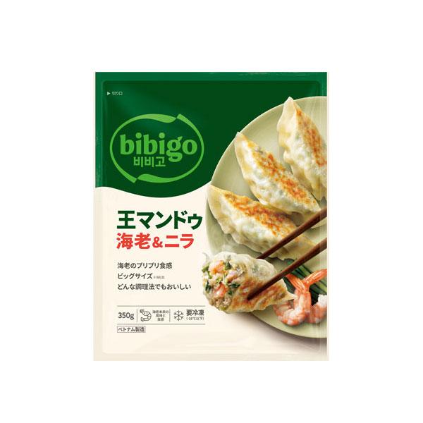 海老をまるごと刻み、豊かな風味とプリプリの食感と、ニラ、韓国春雨がぎっしり詰まった１個約３５ｇの大ぶりサイズのマンドゥです。焼き、蒸し、スープや鍋料理などのお好きな方法で楽しめます。内容量：３５０ｇ／一回の配送料で数量１６までお届け可能です...