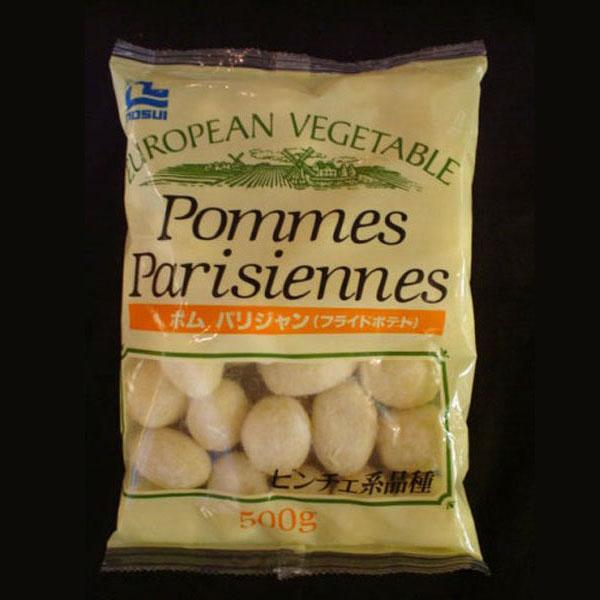 欧州産のクリーミーなじゃがいもを皮むきし、プリフライしました。ビンチェ系品種。【内容量：５００ｇ／冷凍便】