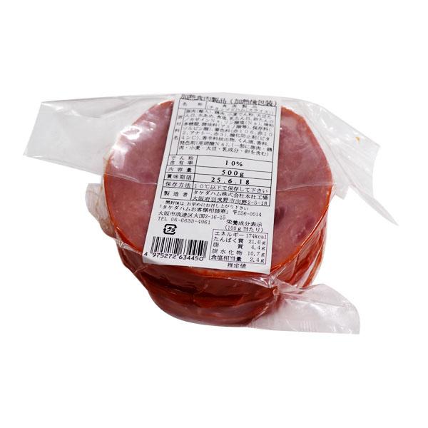 ハムカツにおすすめチョップドハム！スライス済みなので手間いらず、すぐご利用頂けます♪時短調理などに最適！ぜひご賞味ください〜内容量：５００ｇ【冷蔵便】