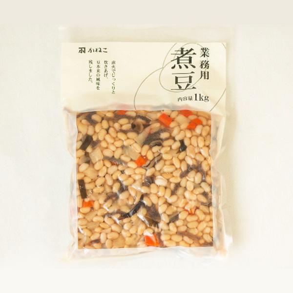 北海道産大豆に、昆布、にんじん、こんにゃく、ごぼう、竹の子をバランス良く混ぜ合わせました。内容量：１ｋｇ【冷蔵便】