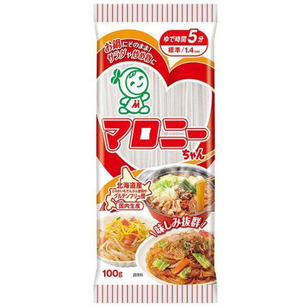 北海道産じゃがいもでんぷんを主原料にこだわりの製法で作られたマロニー。煮くずれしにくく味しみ抜群、いろいろなメニューにお楽しみいただけます。