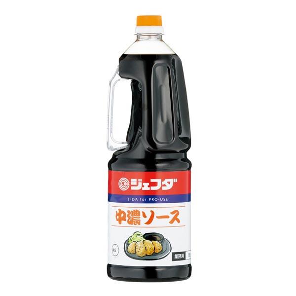 野菜・果実の旨味と甘味、香辛料のスパイス感が生きたＪＡＳ規格の甘口でオールマイティに使える中濃ソースです。　内容量：１．８Ｌ　【普通便】