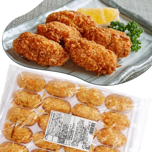 ベトナム産の牡蠣から加工したかきフライです。要油調：凍ったまま１７０℃で約４分３０秒から５分。【内容量：５００ｇ（約２５ｇ×２０個）／冷凍便】※同一製造工場で「卵」を含む製品を生産しています。※本品で使用しているかき等の二枚貝には、かにが共...