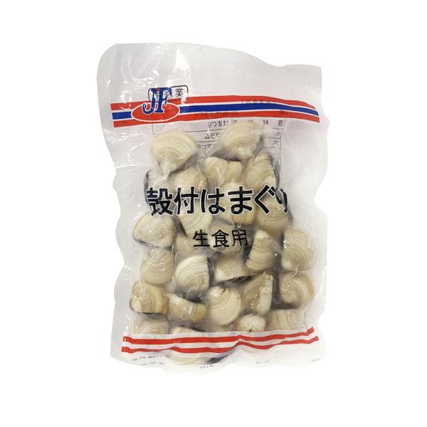鮮度の良いはまぐりを砂抜きし、真空袋に詰めてボイルした商品です。袋詰めしてからボイルしているため、エキスが放出されず、はまぐりのうまみがそのまま活きています。内容量：５００ｇ（２１〜３０入）【冷凍】