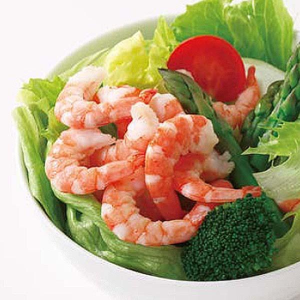 ノースイのサラダシュリンプは、殻付の状態でスチームボイルした海老を丁寧に殻剥き加工した商品です。「海老を使用して料理に華を添えたいが、原料の処理に手間と時間がかかる」とお悩みのお客様は多くいらっしゃると思います。そのようなお悩みを解決する商...