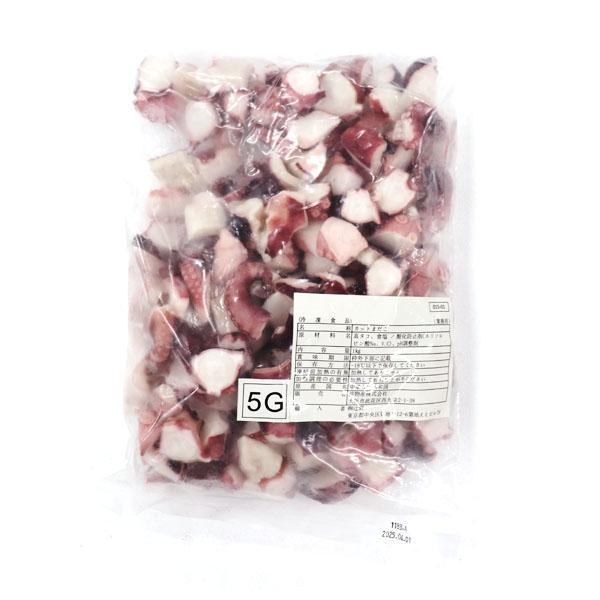 ボイルした真だこを５ｇサイズカットしましたカットダコです。業務用なので、たっぷり１ｋｇでお届け♪様々なタコ料理にご利用頂けます。是非、ご賞味下さい〜内容量：１ｋｇ【冷凍】