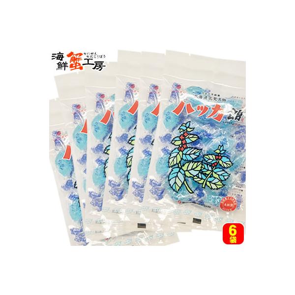 ◆商品内容ハッカ飴 100g×6個◆原材料砂糖((てん菜)北海道産)、水あめ／香料、着色料(青1)◆賞味期限パック裏面に記載されております。開封後はお早めにお召し上がりください。※高温多湿、直射日光を避け、常温で保存してください。◆送料《ネ...