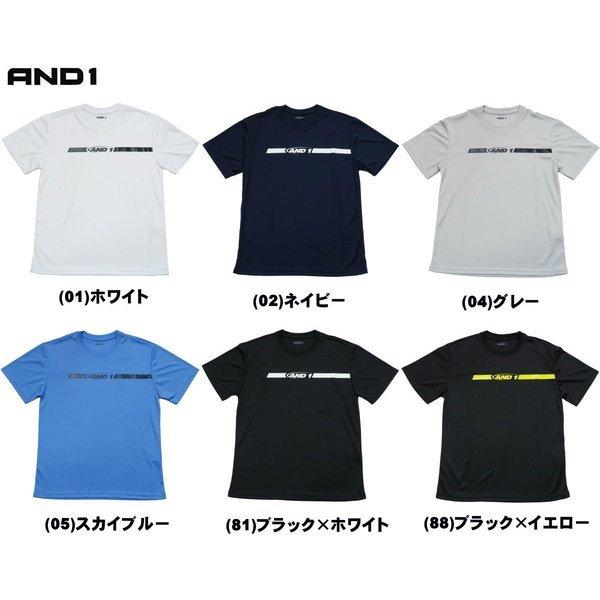 ■メーカーアンドワン(AND1)■品番81105■品名バスケット HOOK LOGO LINE TEE Tシャツ■カラー(01)ホワイト(02)ネイビー(04)グレー(05)スカイブルー(81)ブラック×ホワイト(88)ブラック×イエロー■...